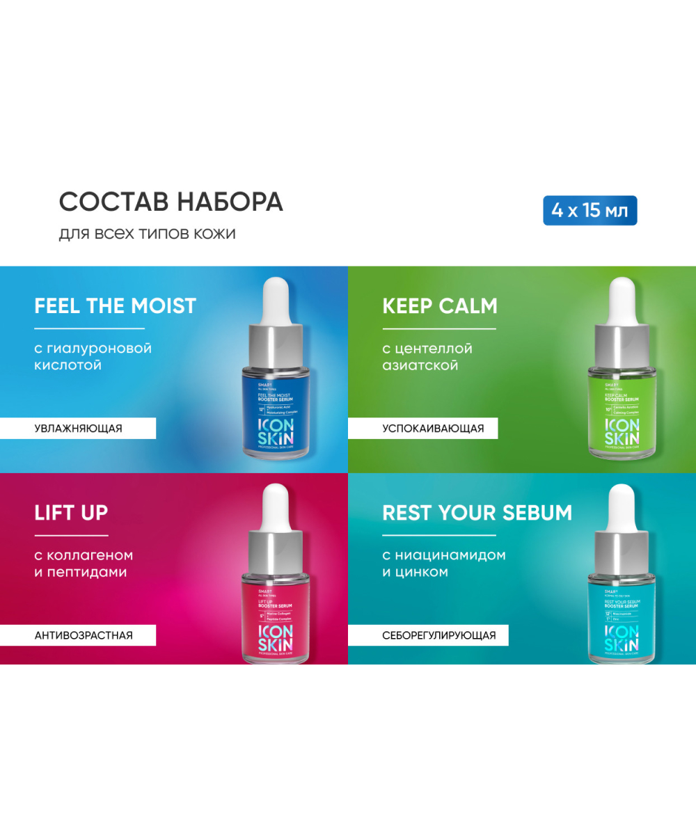 Icon skin Набор сывороток-концентратов в мини-формате BOOST YOUR SKIN ...